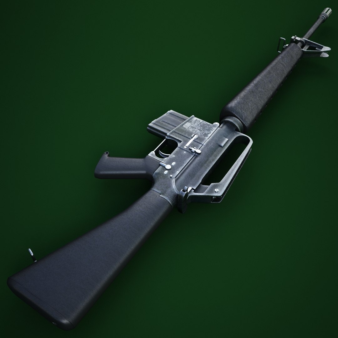 3d model of m16a1 assault rifle