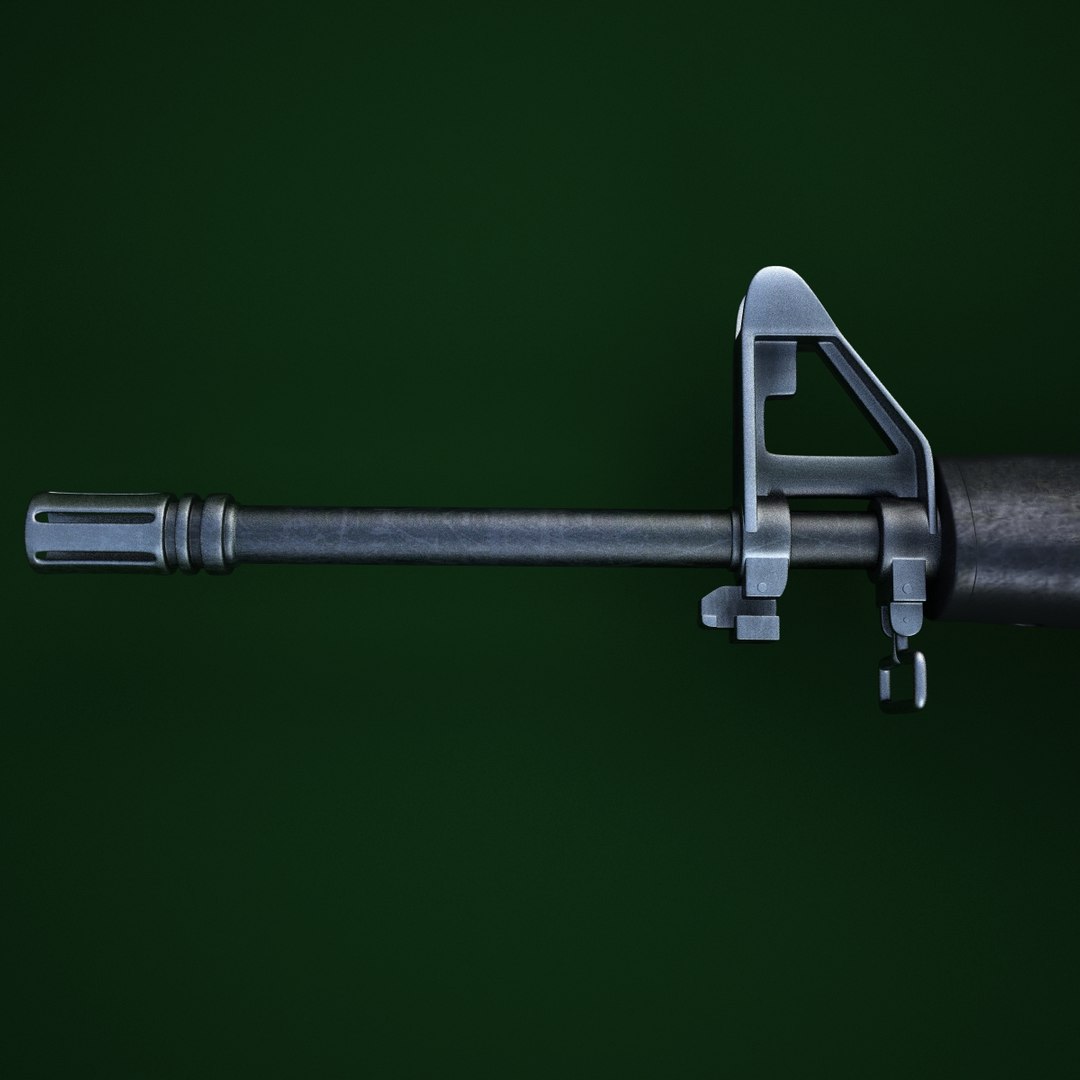 3d model of m16a1 assault rifle