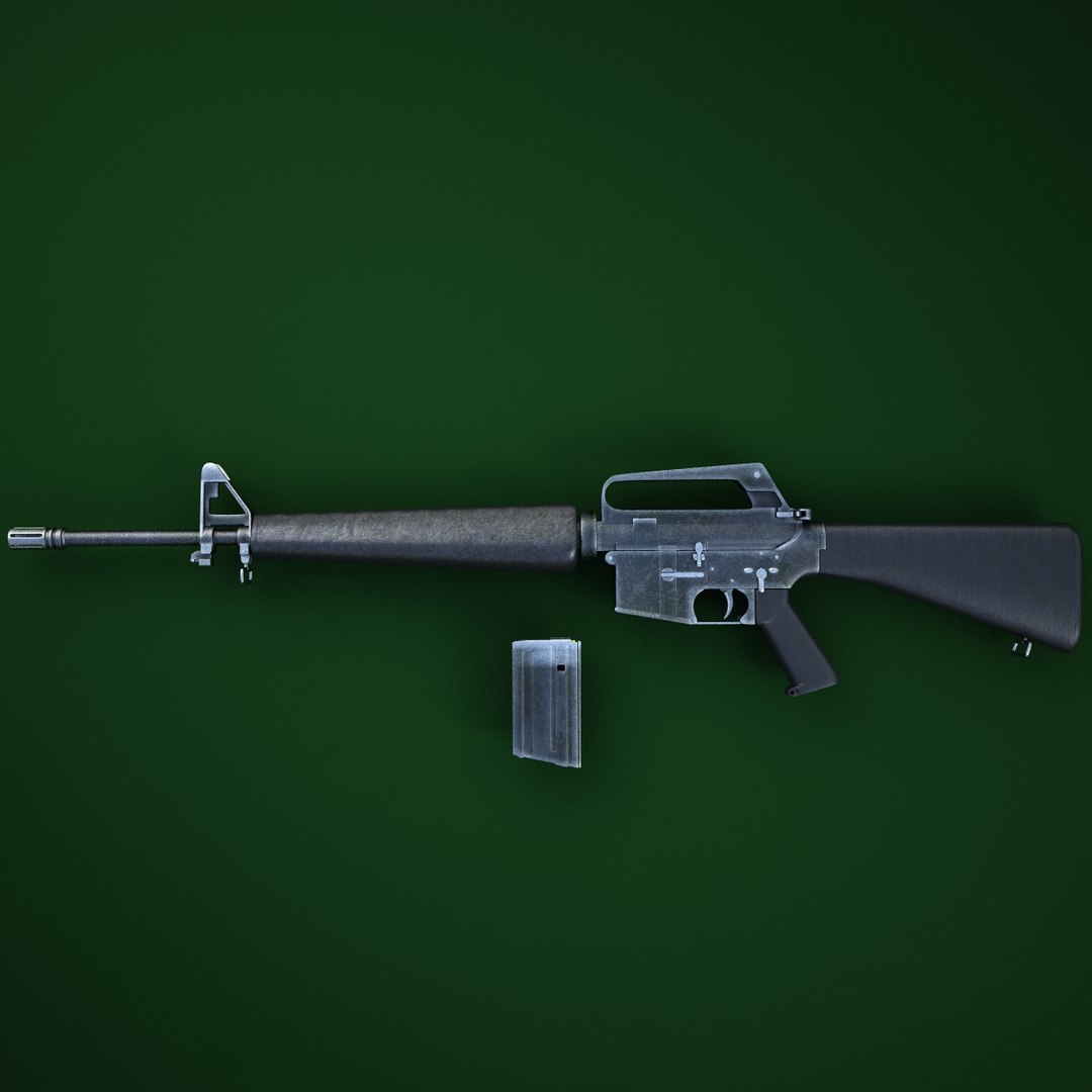 3d model of m16a1 assault rifle