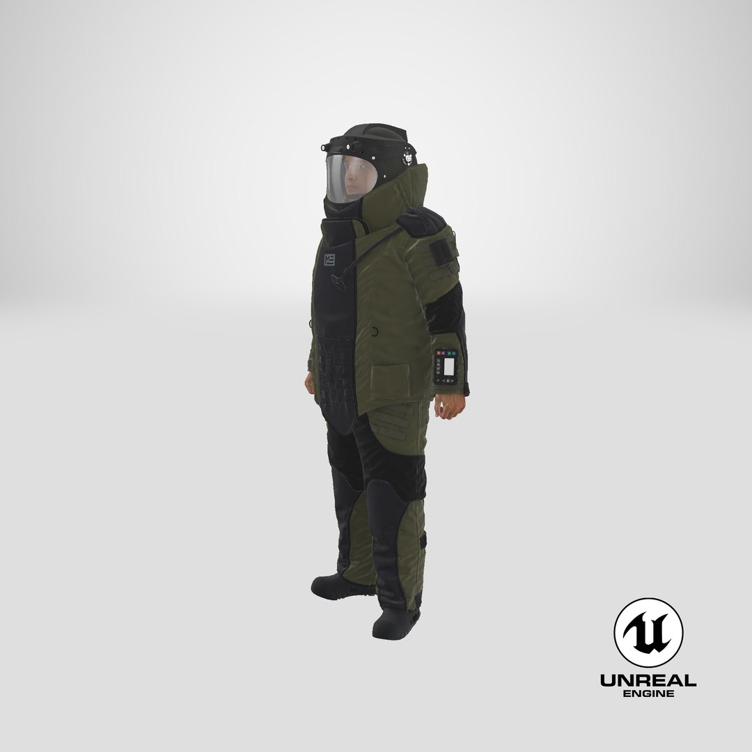 Man In EOD 10 Bomb Suit Stand Pose 3D Model - TurboSquid 2153014