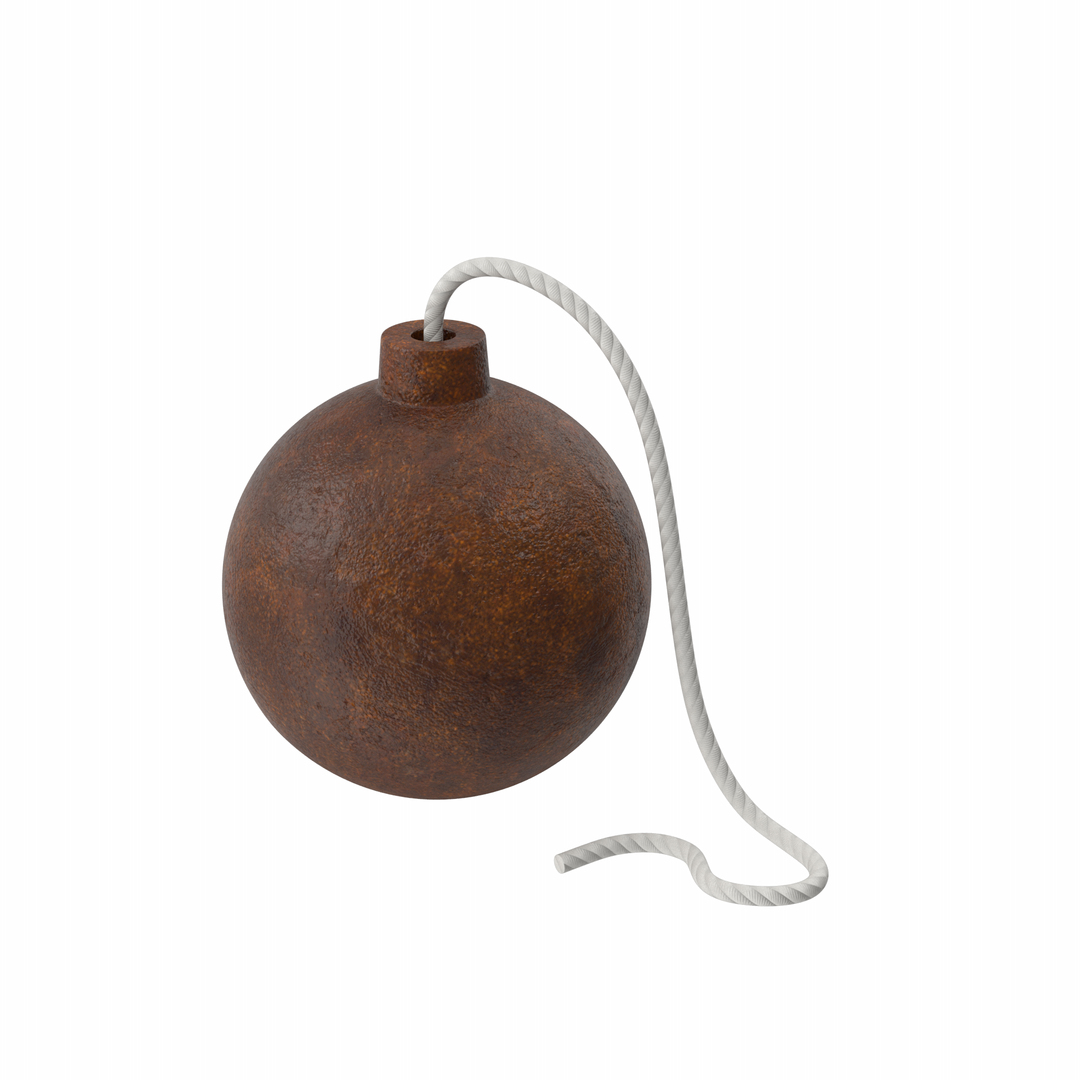 Rusty Ball Bomb Model - TurboSquid 2242208