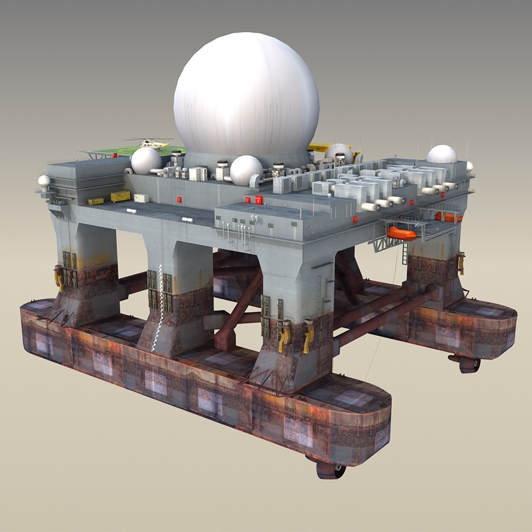 3d Sbx- Sea-based X-band Radar Model