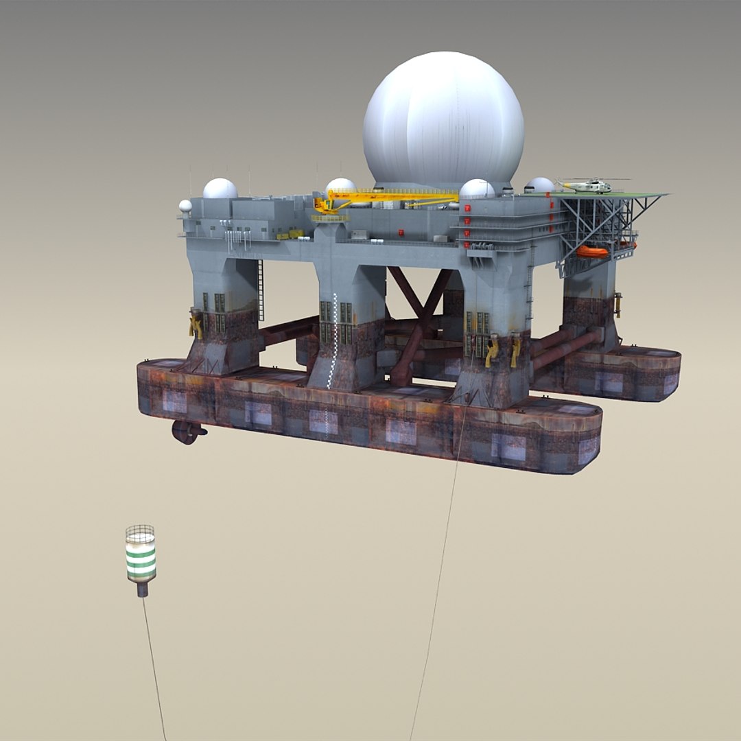 3d Sbx- Sea-based X-band Radar Model