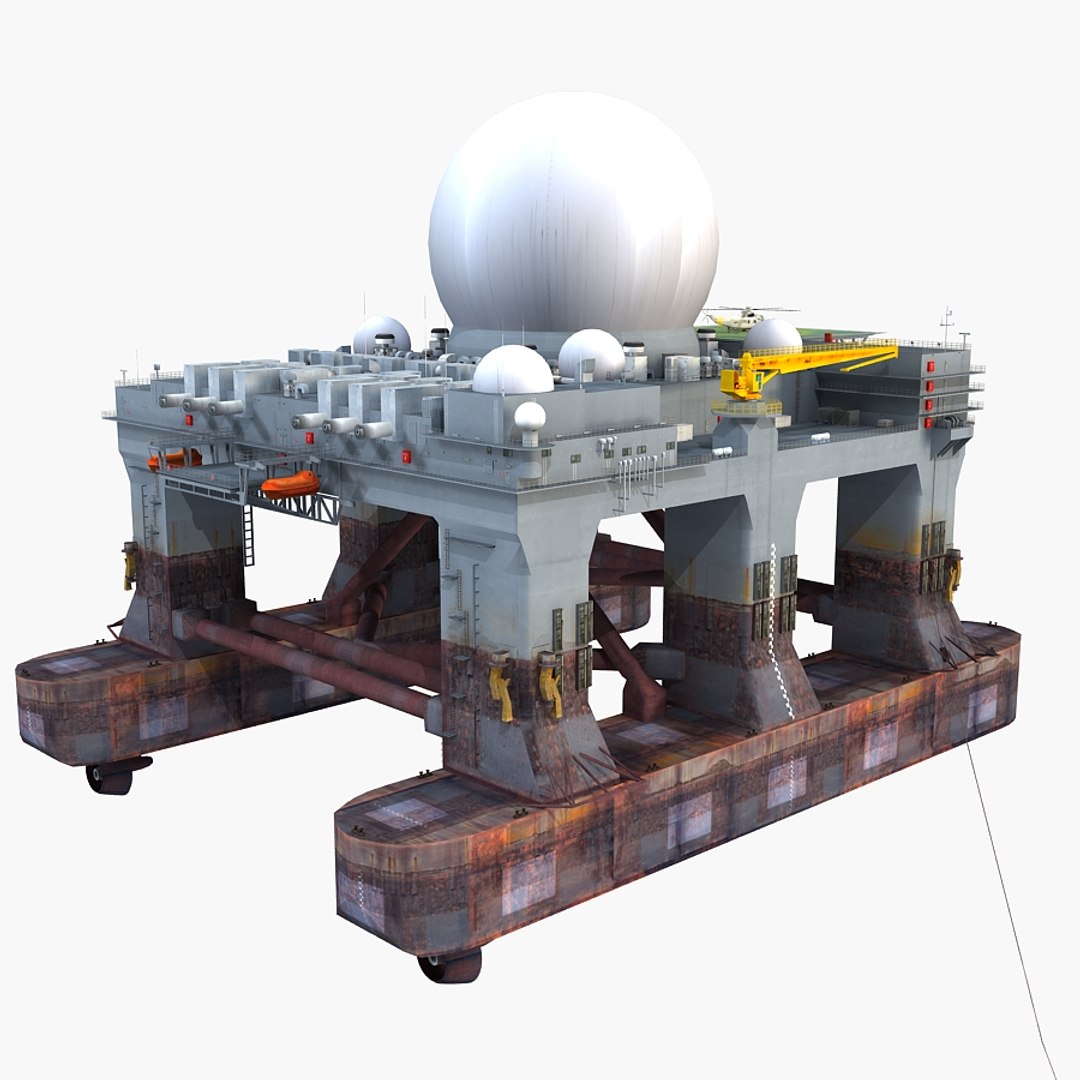 3d Sbx- Sea-based X-band Radar Model