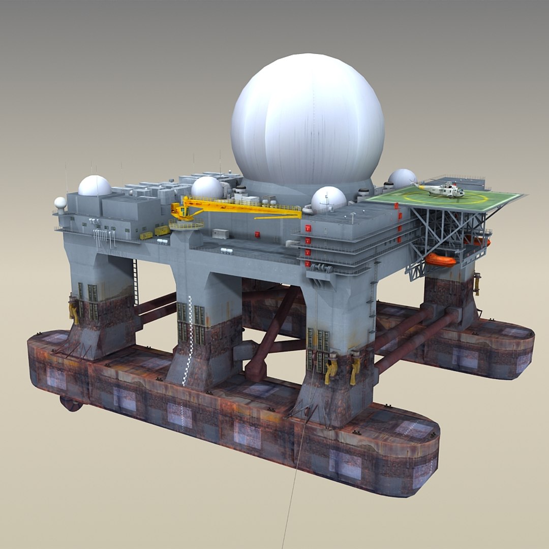3d Sbx- Sea-based X-band Radar Model