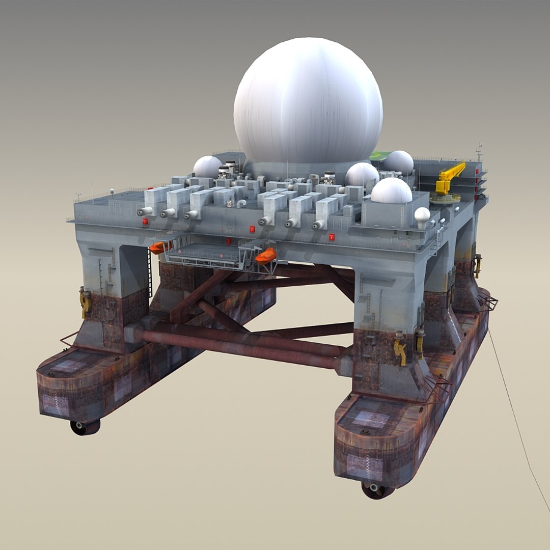 3d Sbx- Sea-based X-band Radar Model