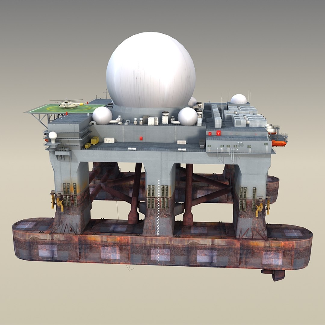 3d Sbx- Sea-based X-band Radar Model