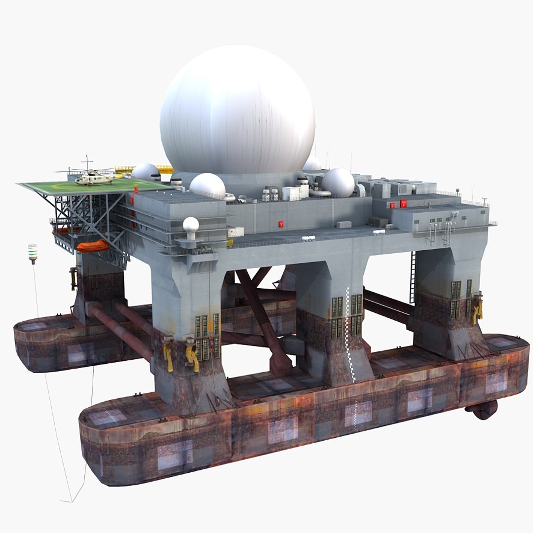 3d Sbx- Sea-based X-band Radar Model