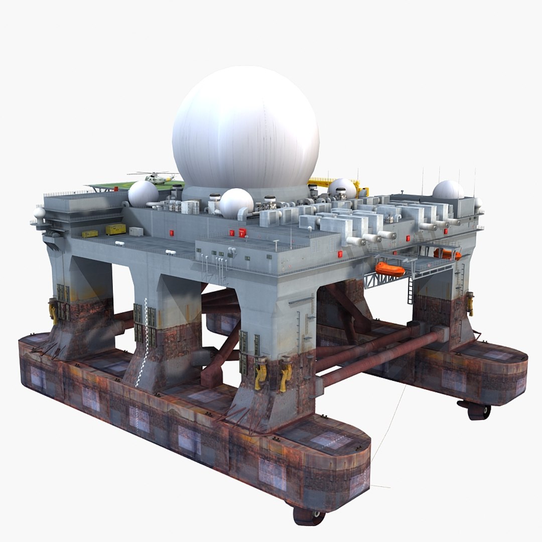 3d Sbx- Sea-based X-band Radar Model