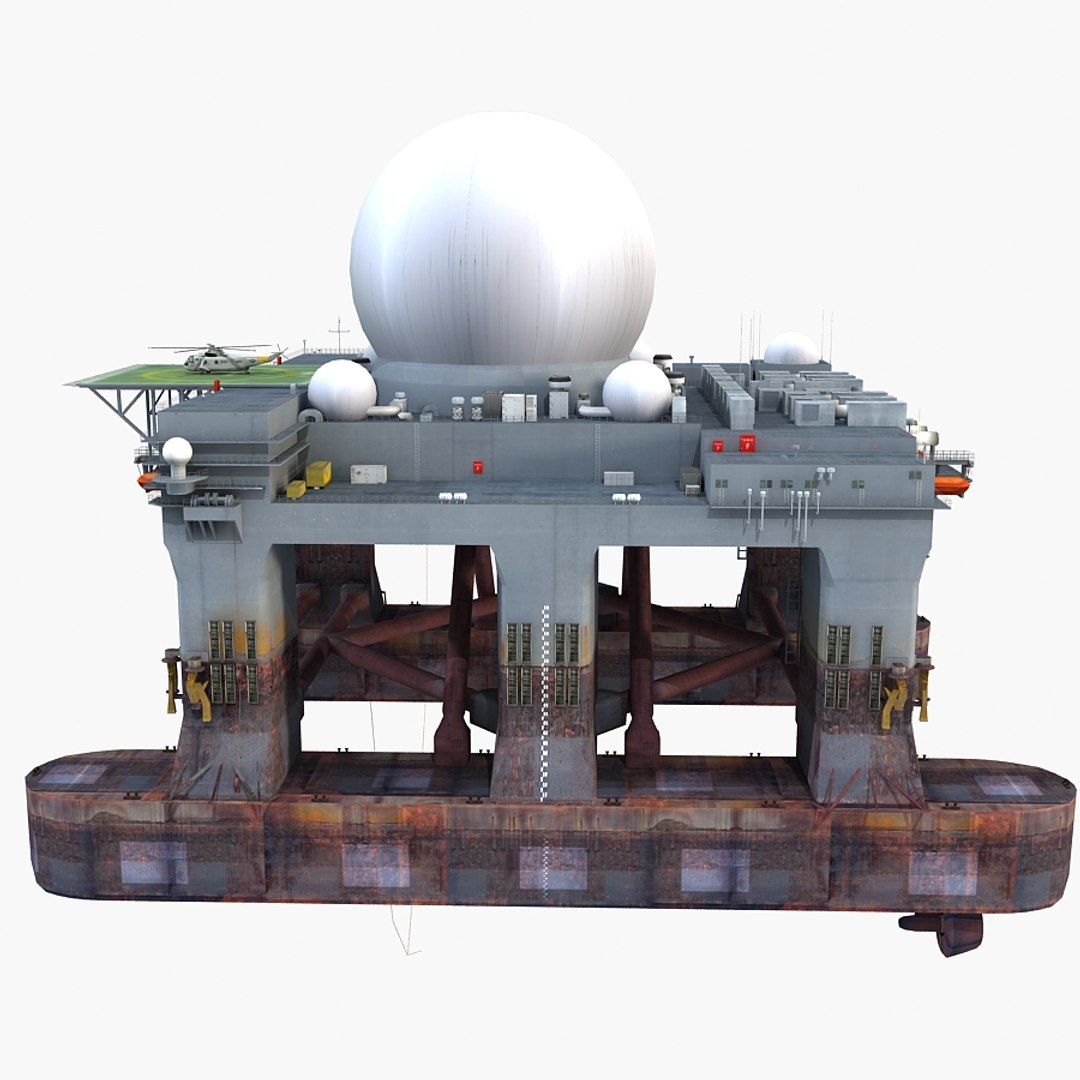 3d Sbx- Sea-based X-band Radar Model
