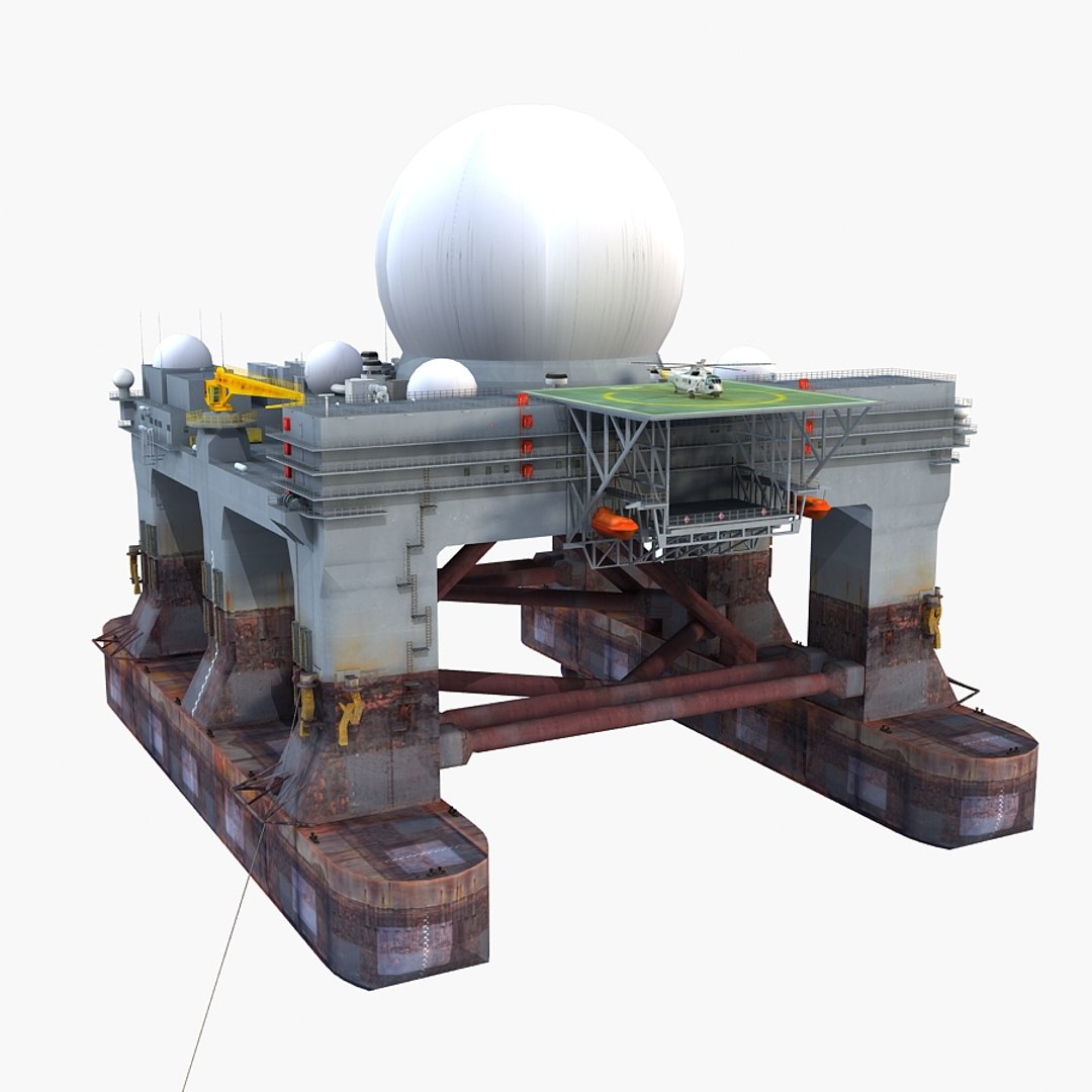 3d Sbx- Sea-based X-band Radar Model