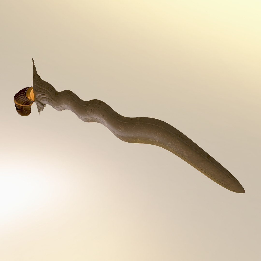 3d Keris Sword Model