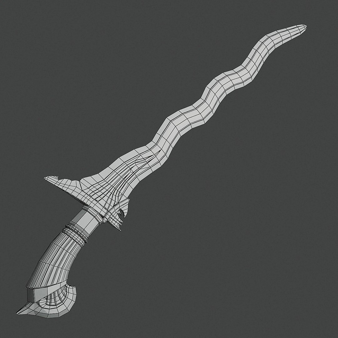 3d Keris Sword Model