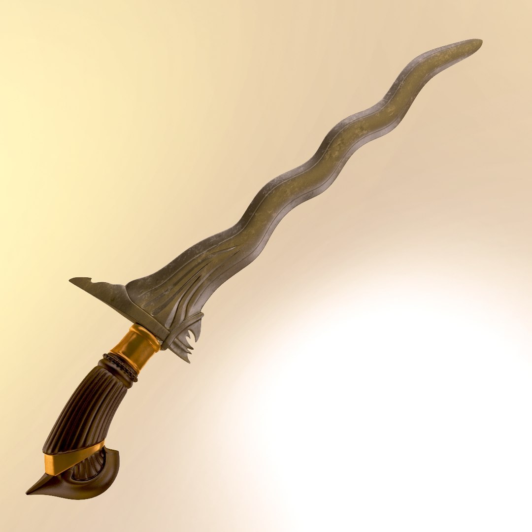 3d Keris Sword Model