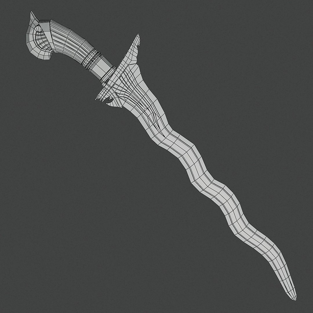3d Keris Sword Model