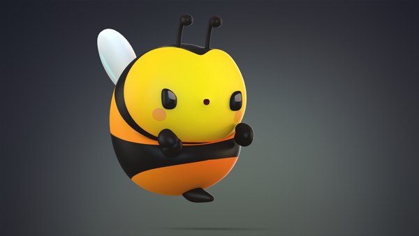Cute cartoon bee 3D model - TurboSquid 1606446