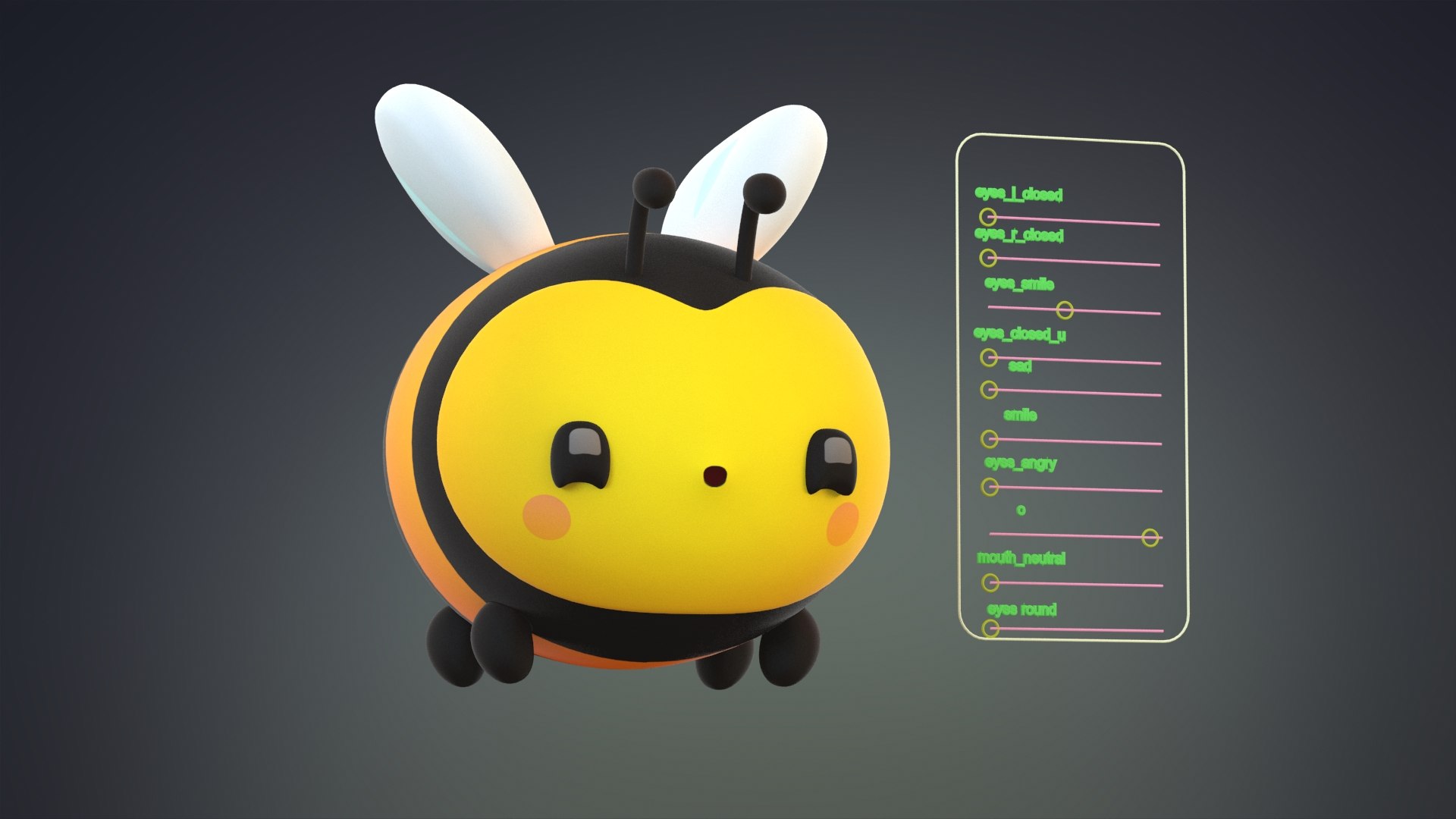 Cute Cartoon Bee 3D Model - TurboSquid 1606446
