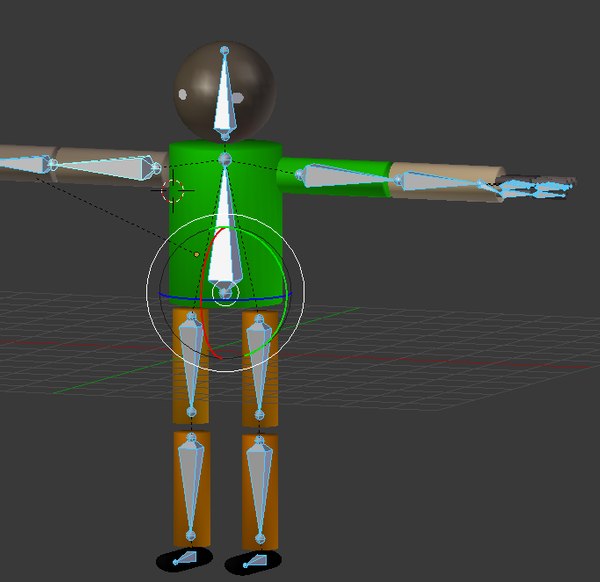 modelo 3d Personaje de Stick Man con esqueleto incorporado listo para ...