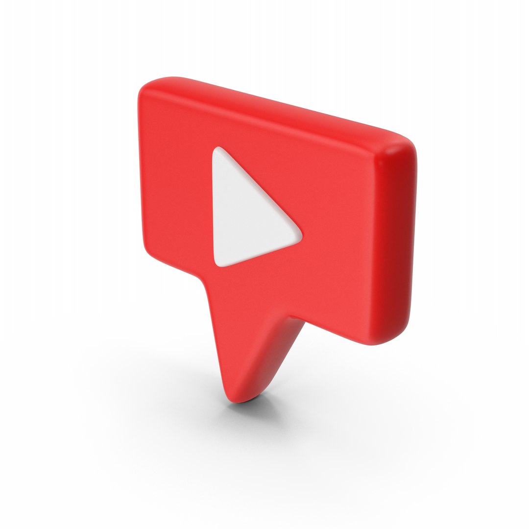 3D Social Media Play Video Button - TurboSquid 2168751