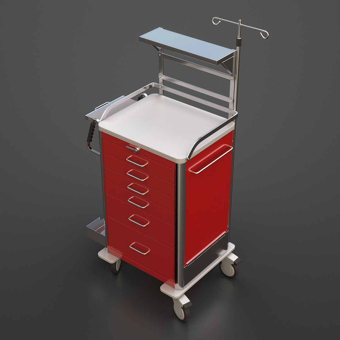 3d medical crash cart