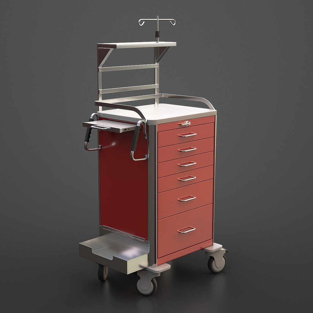 3d Medical Crash Cart