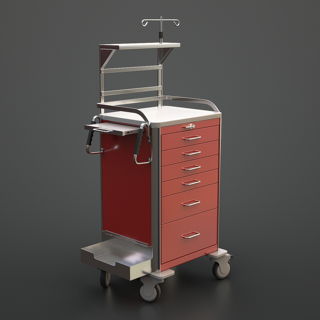3d medical crash cart