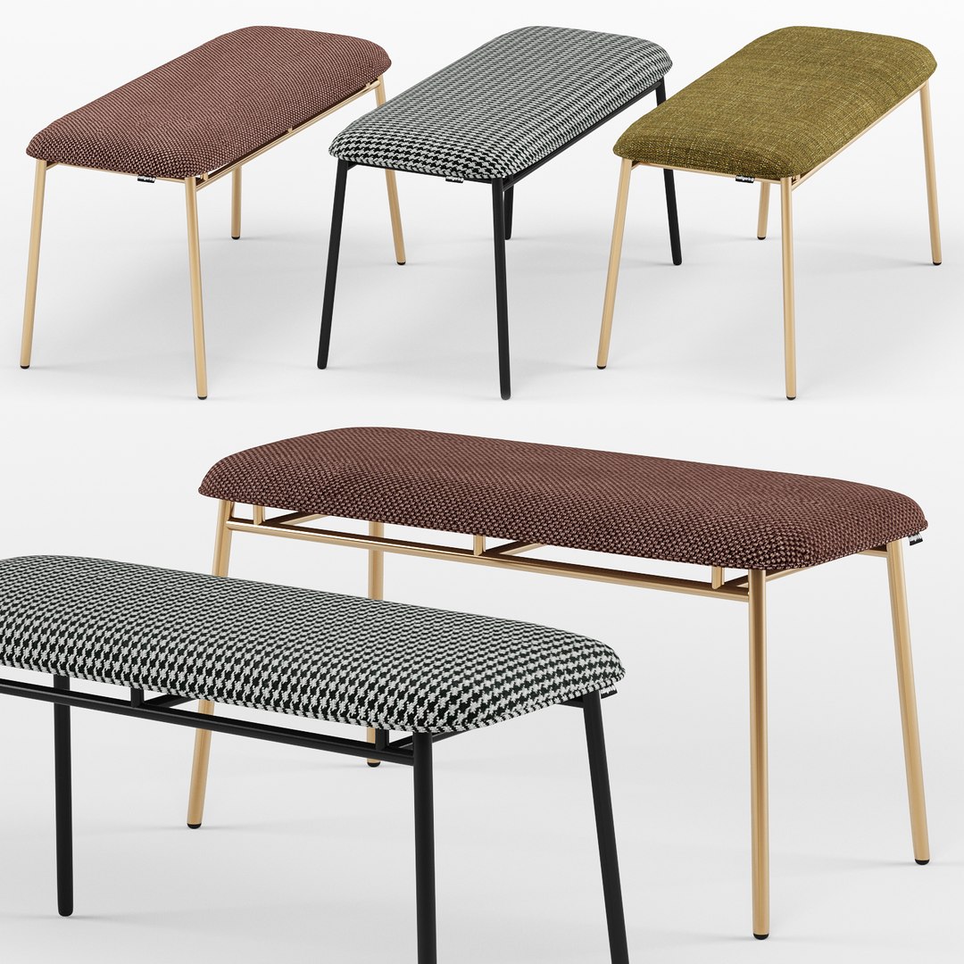 3D Fifties Bench - Calligaris Model - TurboSquid 1452197