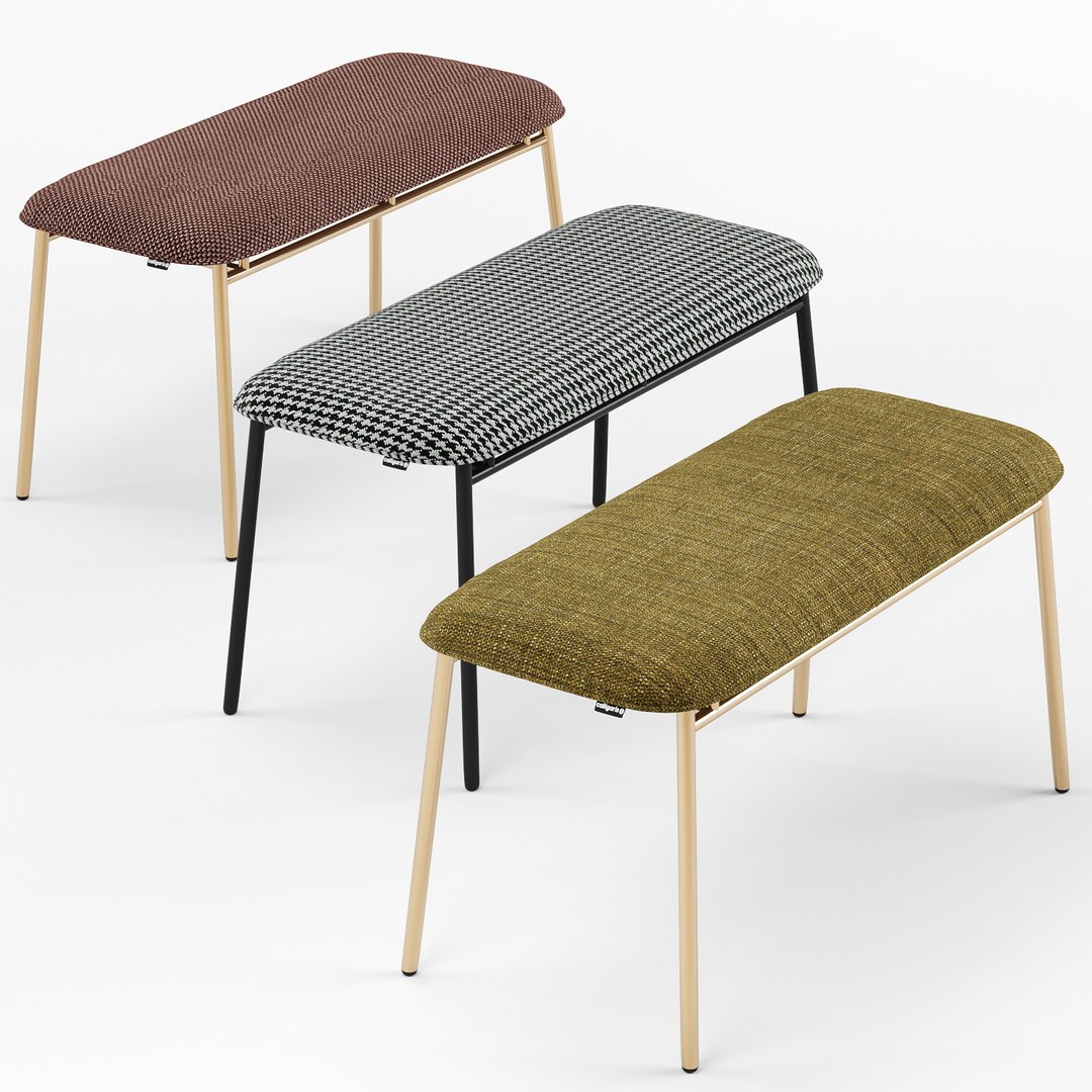 3D Fifties Bench - Calligaris Model - TurboSquid 1452197
