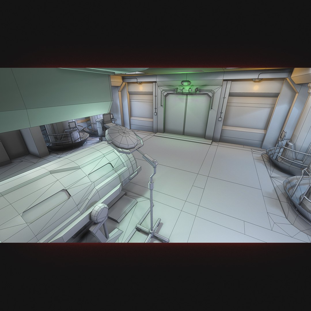 Sci-fi Medical Room 3d Model