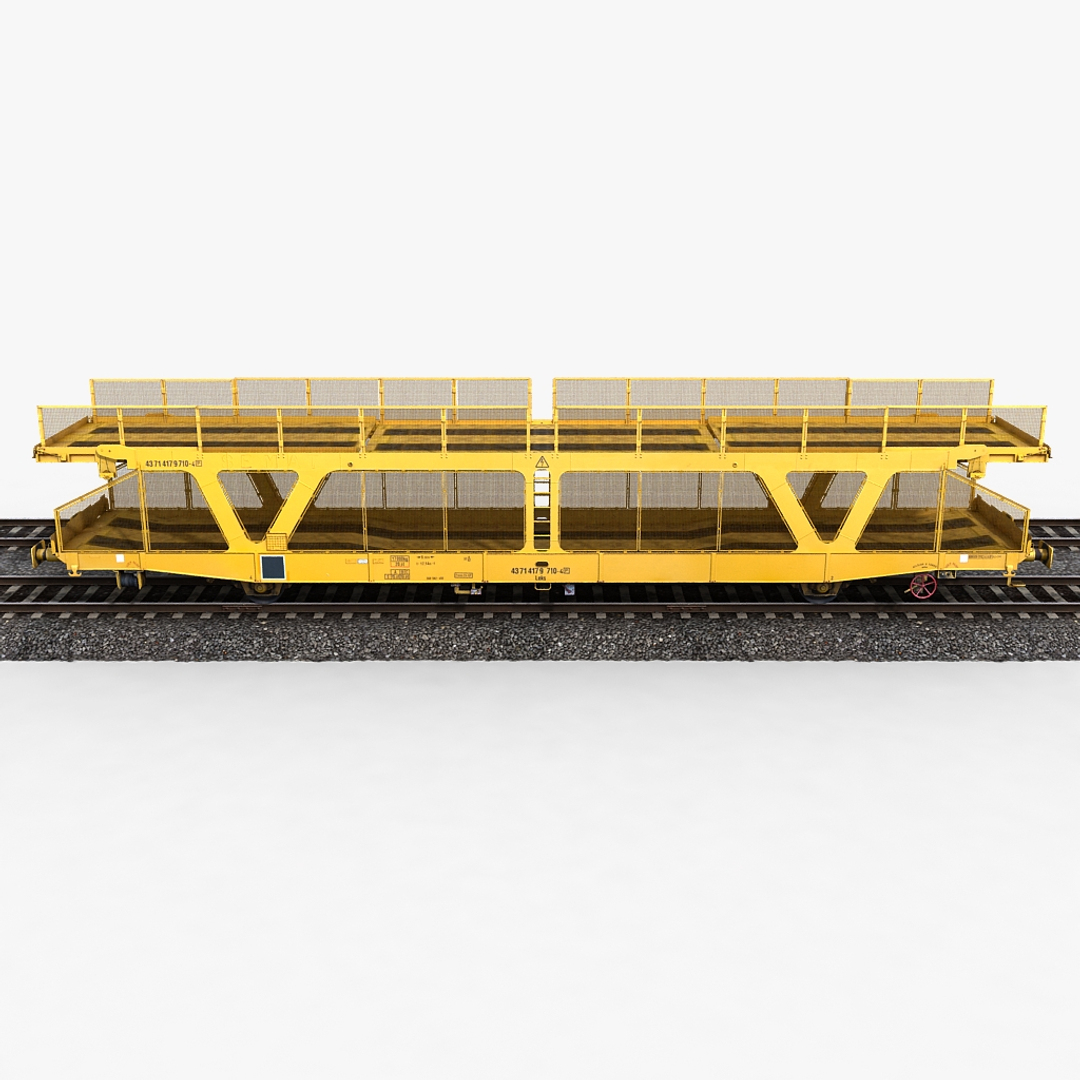 3d model car transporter wagon 1