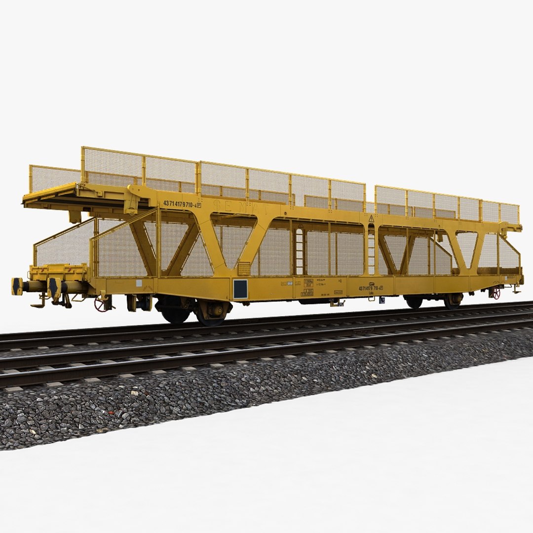 3d Model Car Transporter Wagon 1