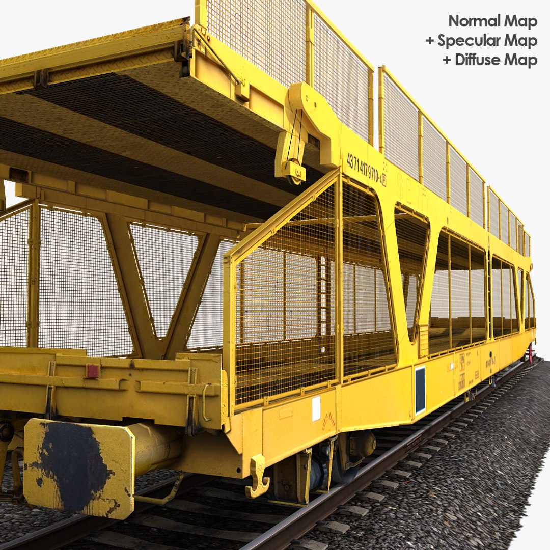 3d Model Car Transporter Wagon 1