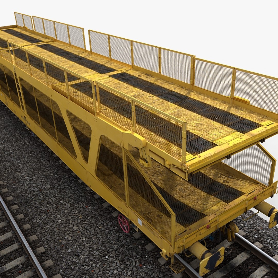 3d Model Car Transporter Wagon 1