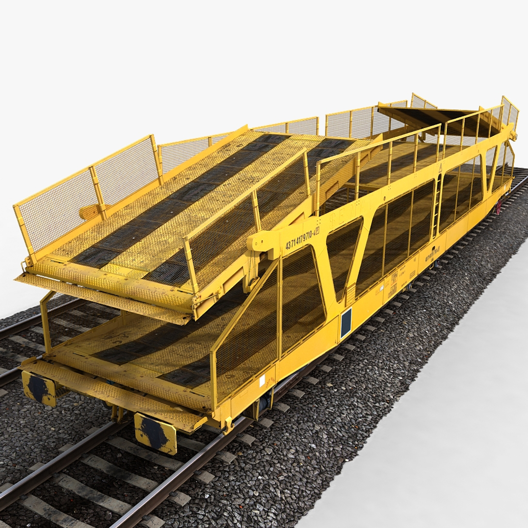 3d model car transporter wagon 1