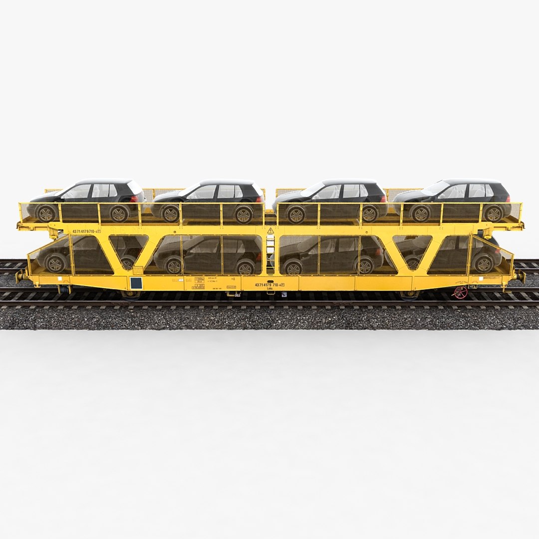 3d Model Car Transporter Wagon 1