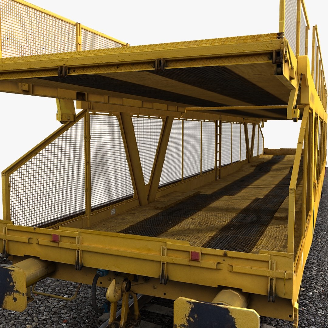 3d Model Car Transporter Wagon 1
