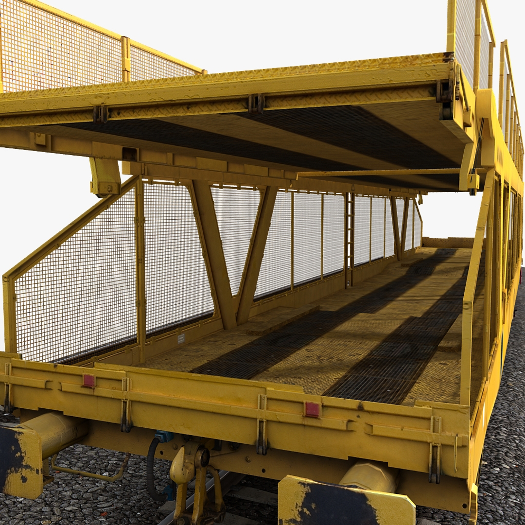3d model car transporter wagon 1