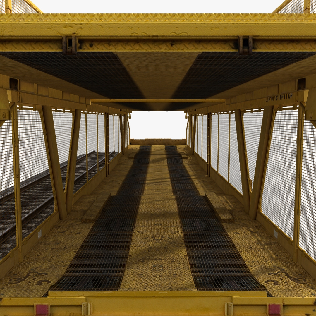 3d model car transporter wagon 1