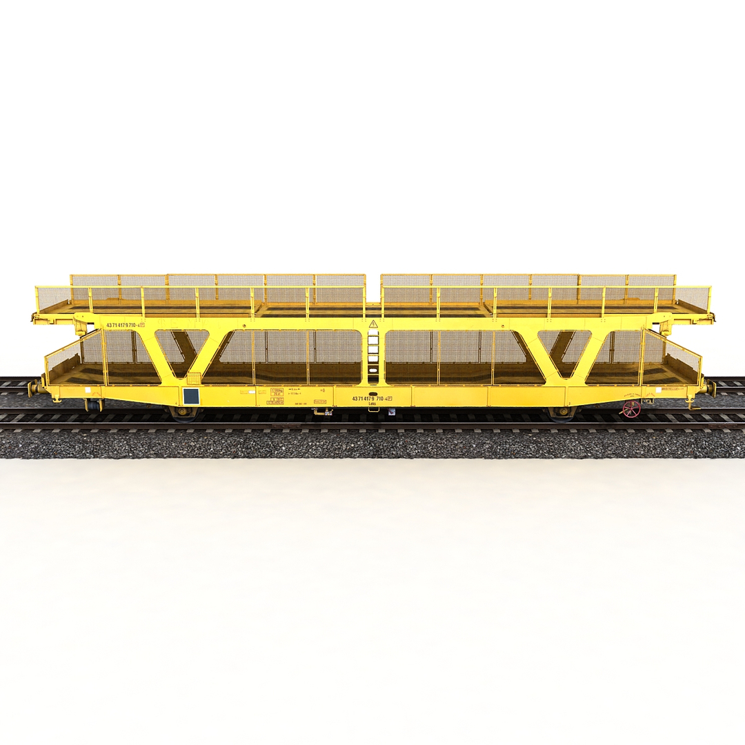 3d Model Car Transporter Wagon 1