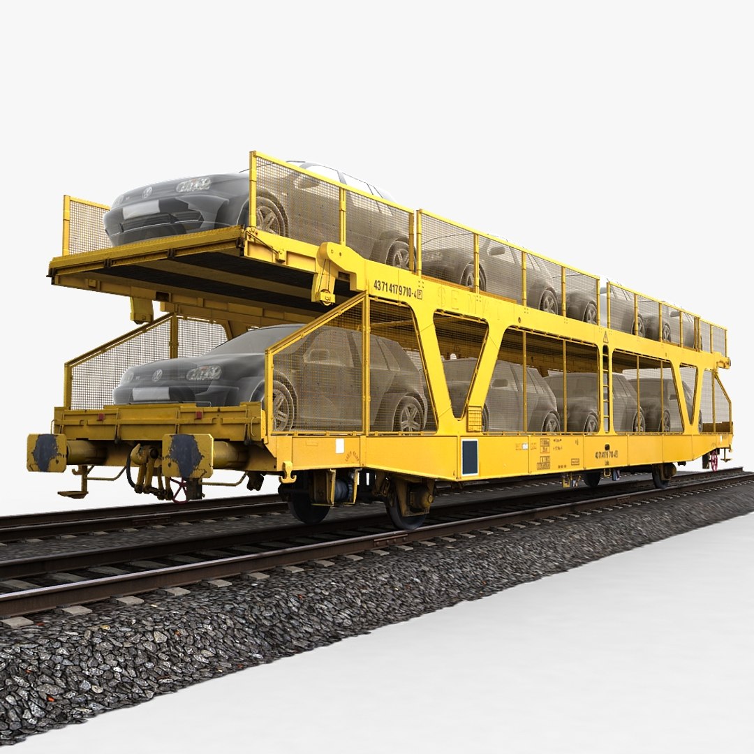 3d Model Car Transporter Wagon 1