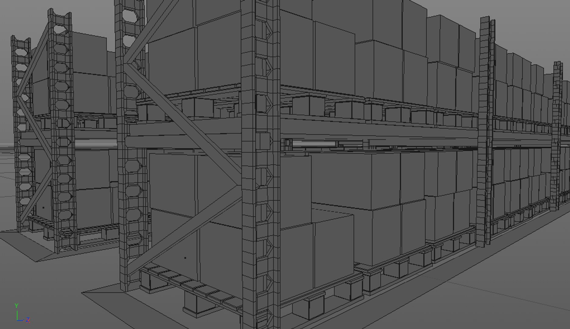 3d Warehouse Rack Set Model