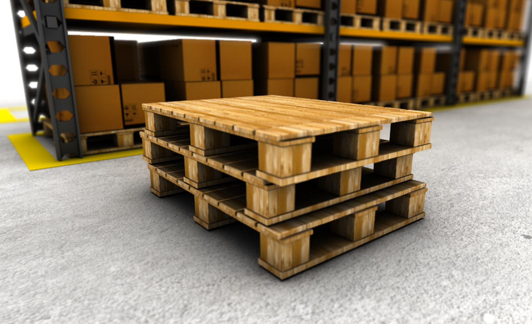 3d Warehouse Rack Set Model