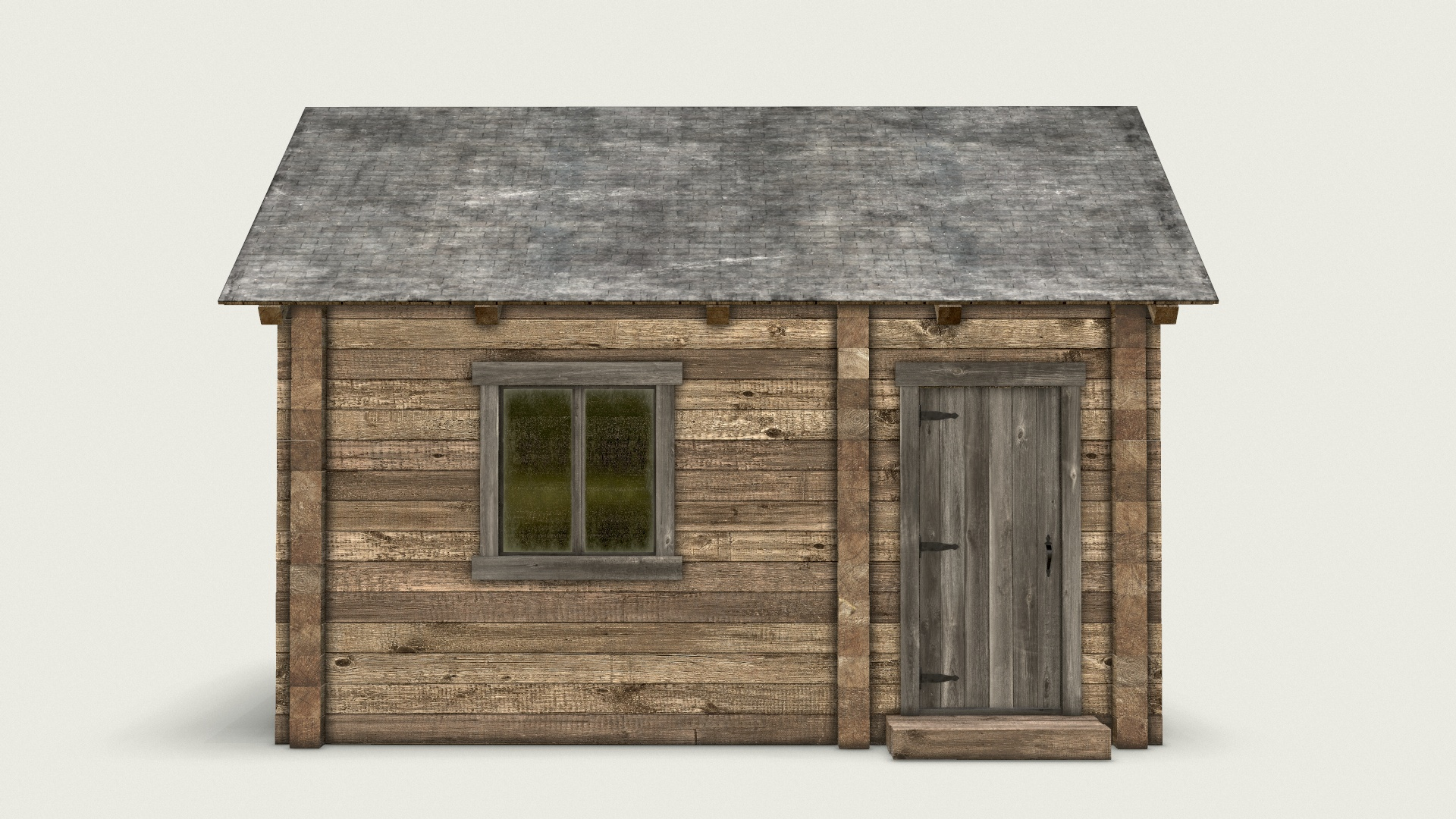 Rustic log cabin wooden house 3D model - TurboSquid 1657143
