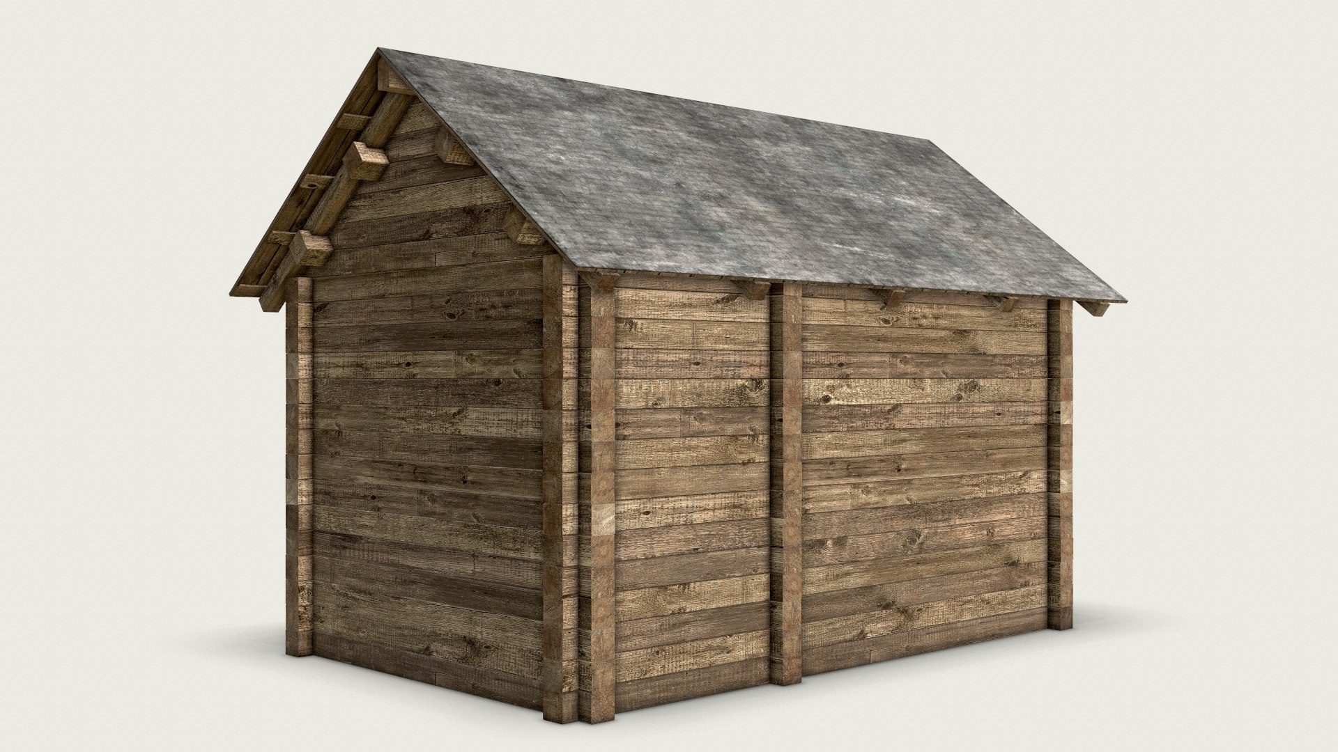 Rustic Log Cabin Wooden House 3D Model - TurboSquid 1657143