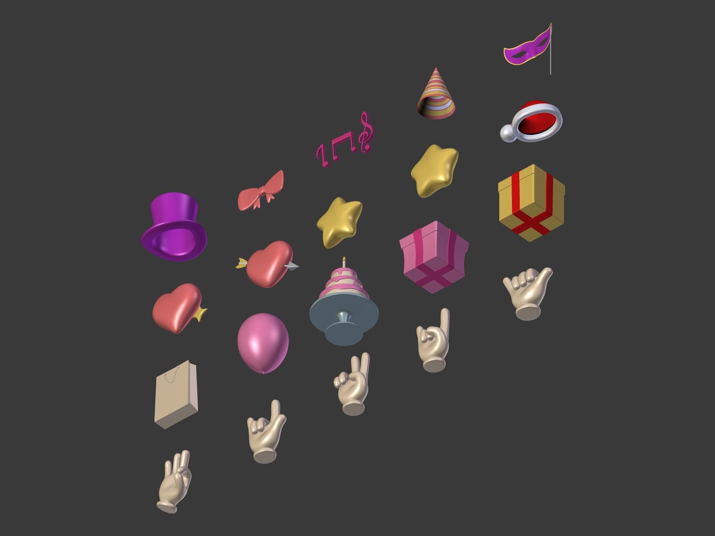 Party Pack 3D - TurboSquid 1653007