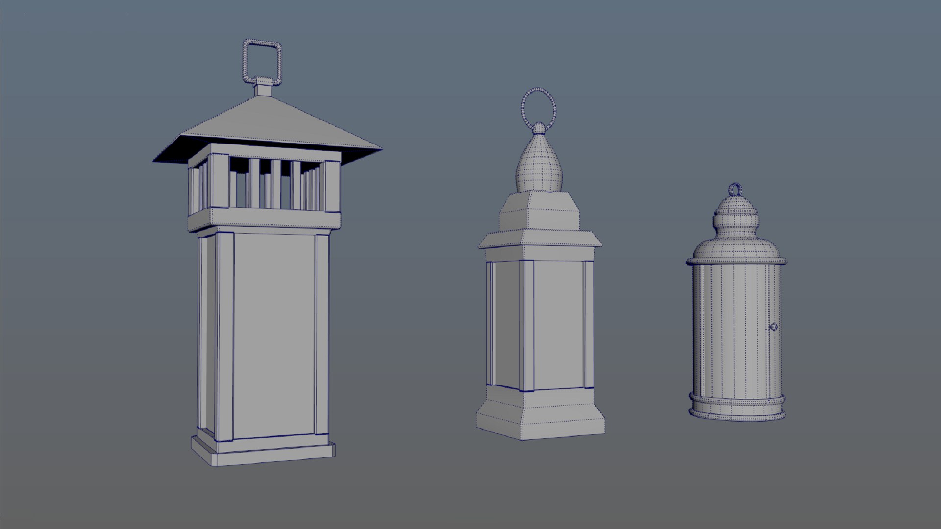Metal lantern in vintage and modern style Low-poly 3D - TurboSquid 2006913
