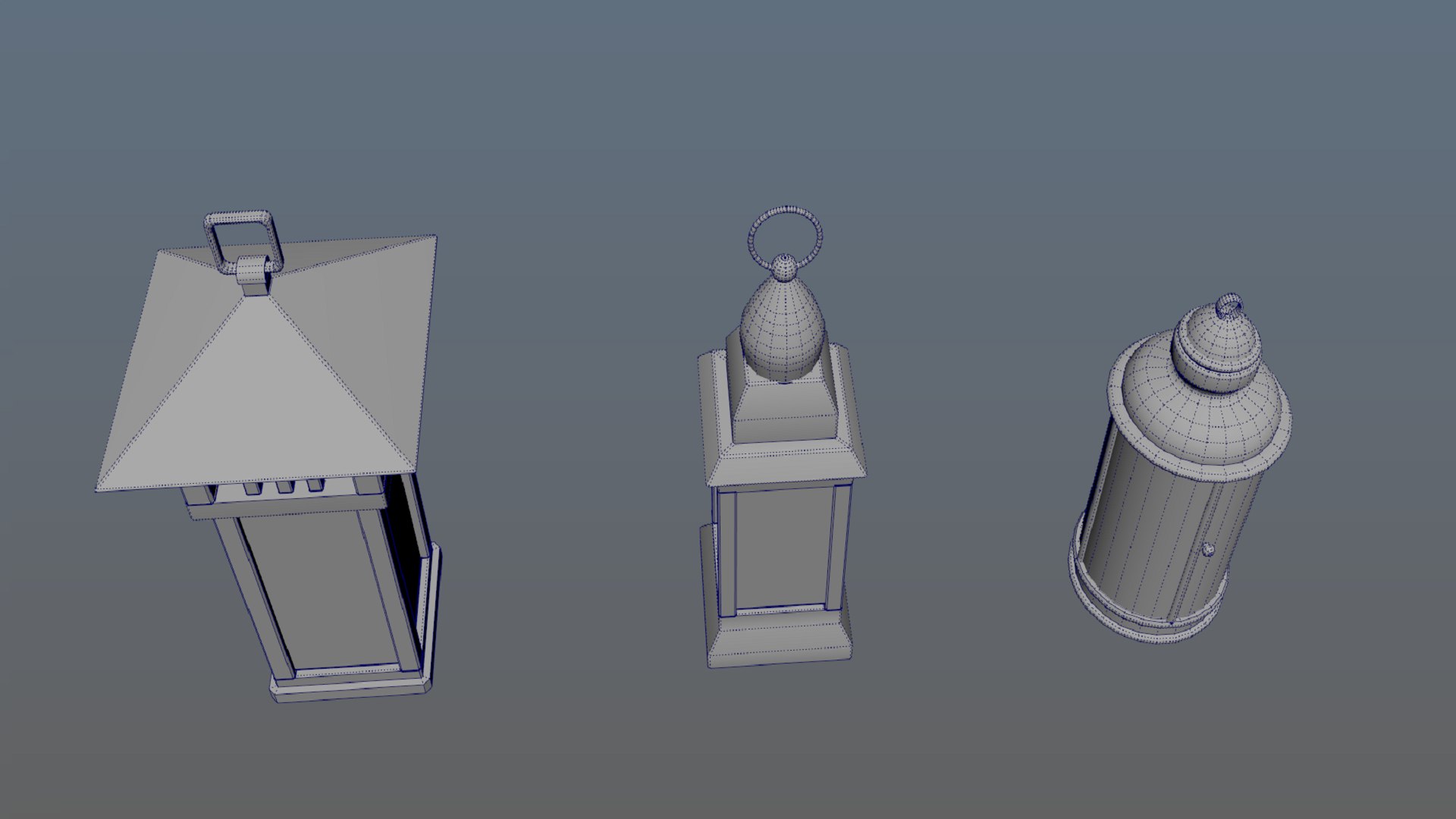 Metal lantern in vintage and modern style Low-poly 3D - TurboSquid 2006913