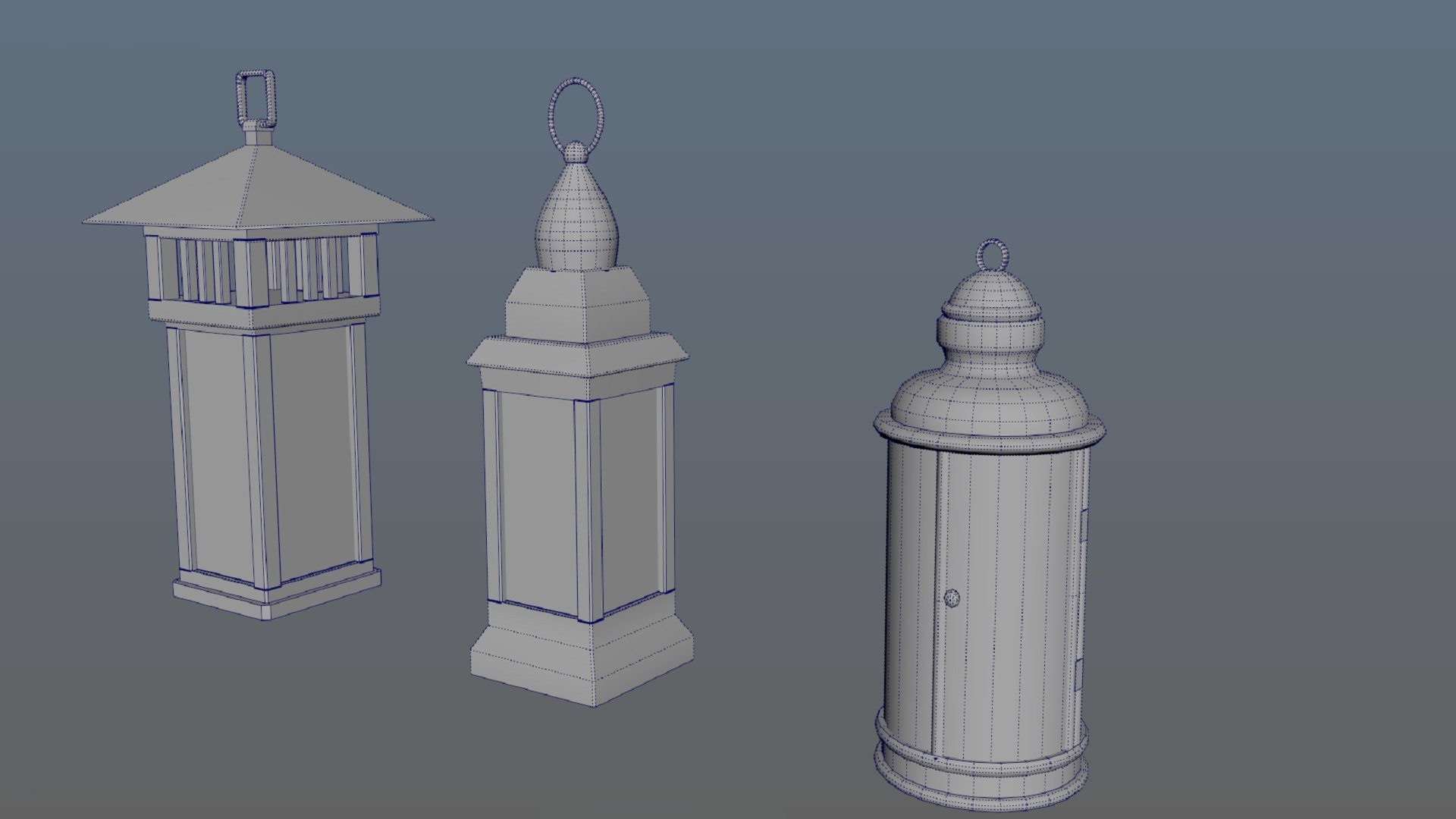 Metal lantern in vintage and modern style Low-poly 3D - TurboSquid 2006913