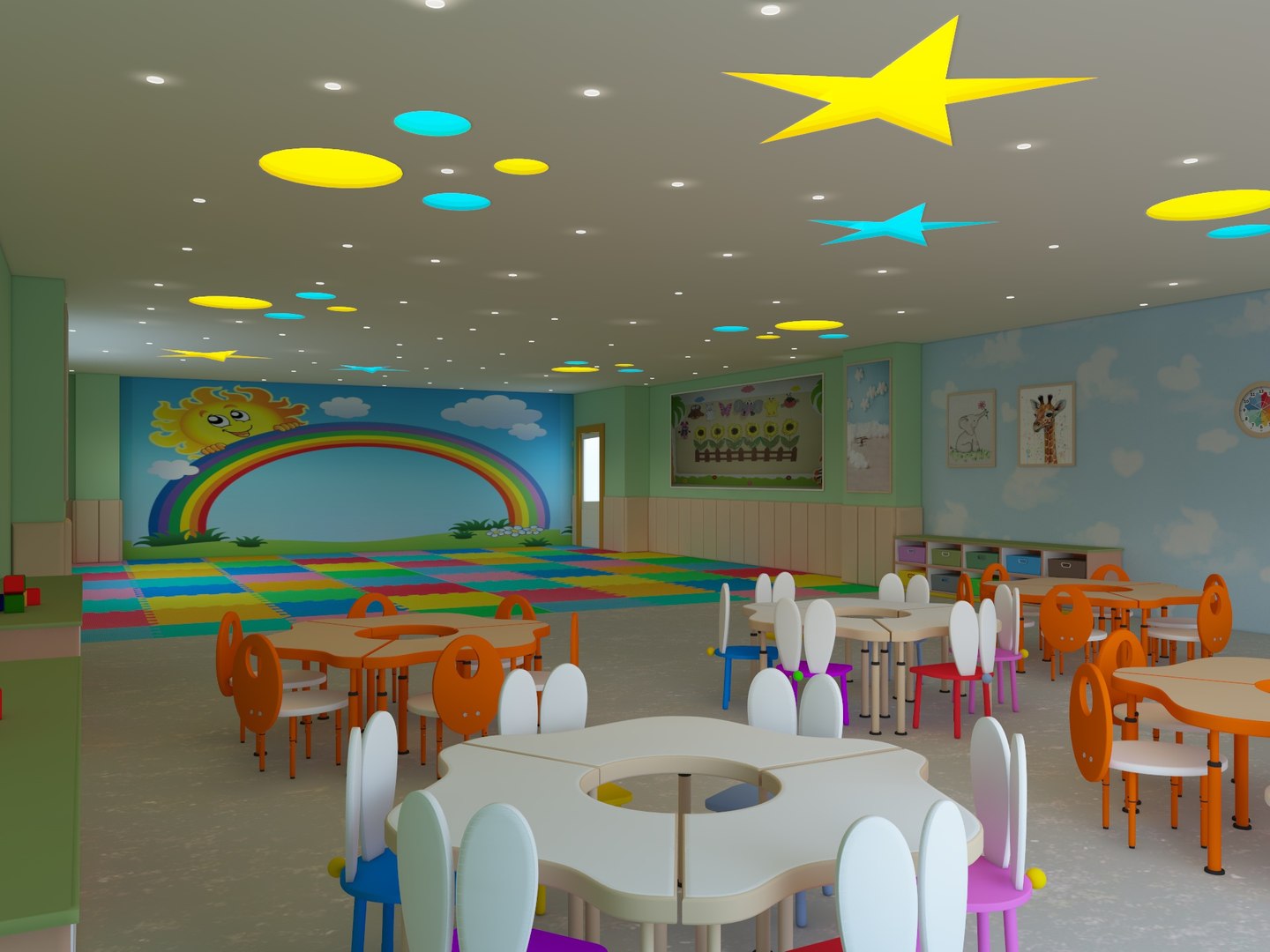 Cartoon Nursery Classroom 3D - TurboSquid 2116160