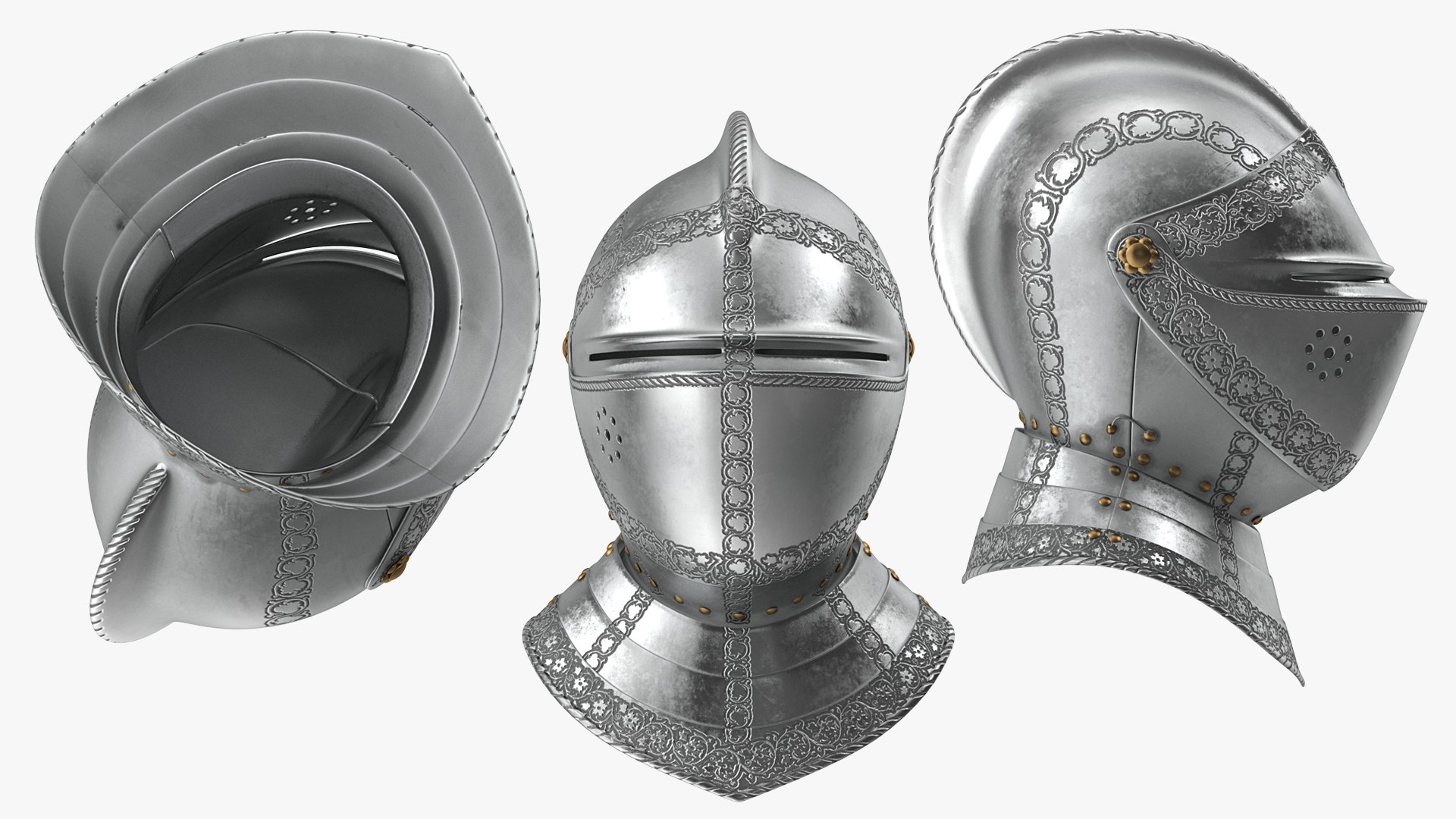 Medieval Armet Helmet 3D Model - TurboSquid 1521249